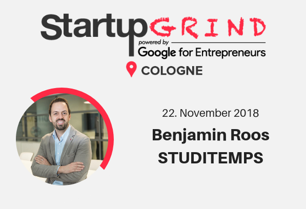 Startup Grind CGN #23 - Benjamin Roos (Studitemps)